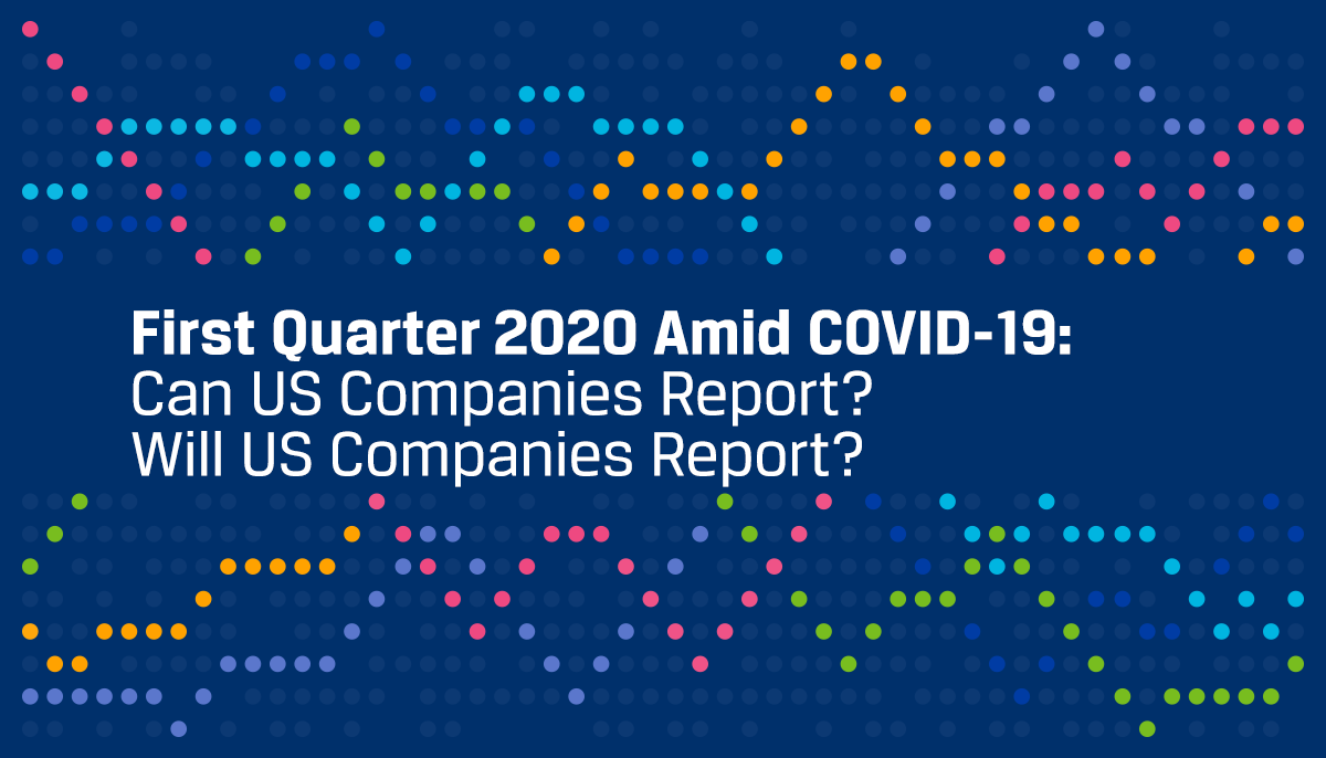 First Quarter 2020 Reporting - CFA Institute Market Integrity Insights